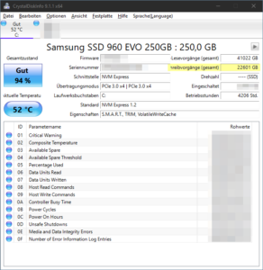 SSD: Total Bytes Written (TBW) auslesen und mit Lebensdauer vergleichen ...